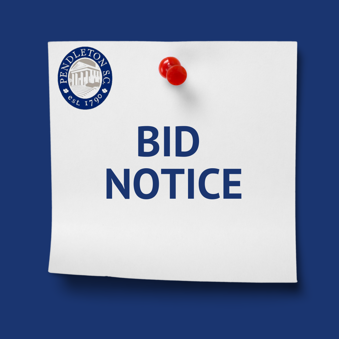 Bid Notice: Central Road Pump Station Replacement - Town of Pendleton, SC