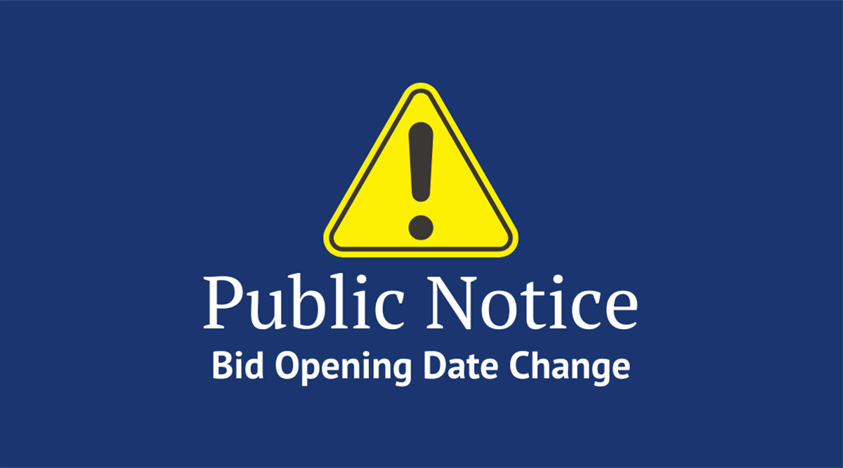 Public Notice: Bid Opening Date Change - Town of Pendleton, SC